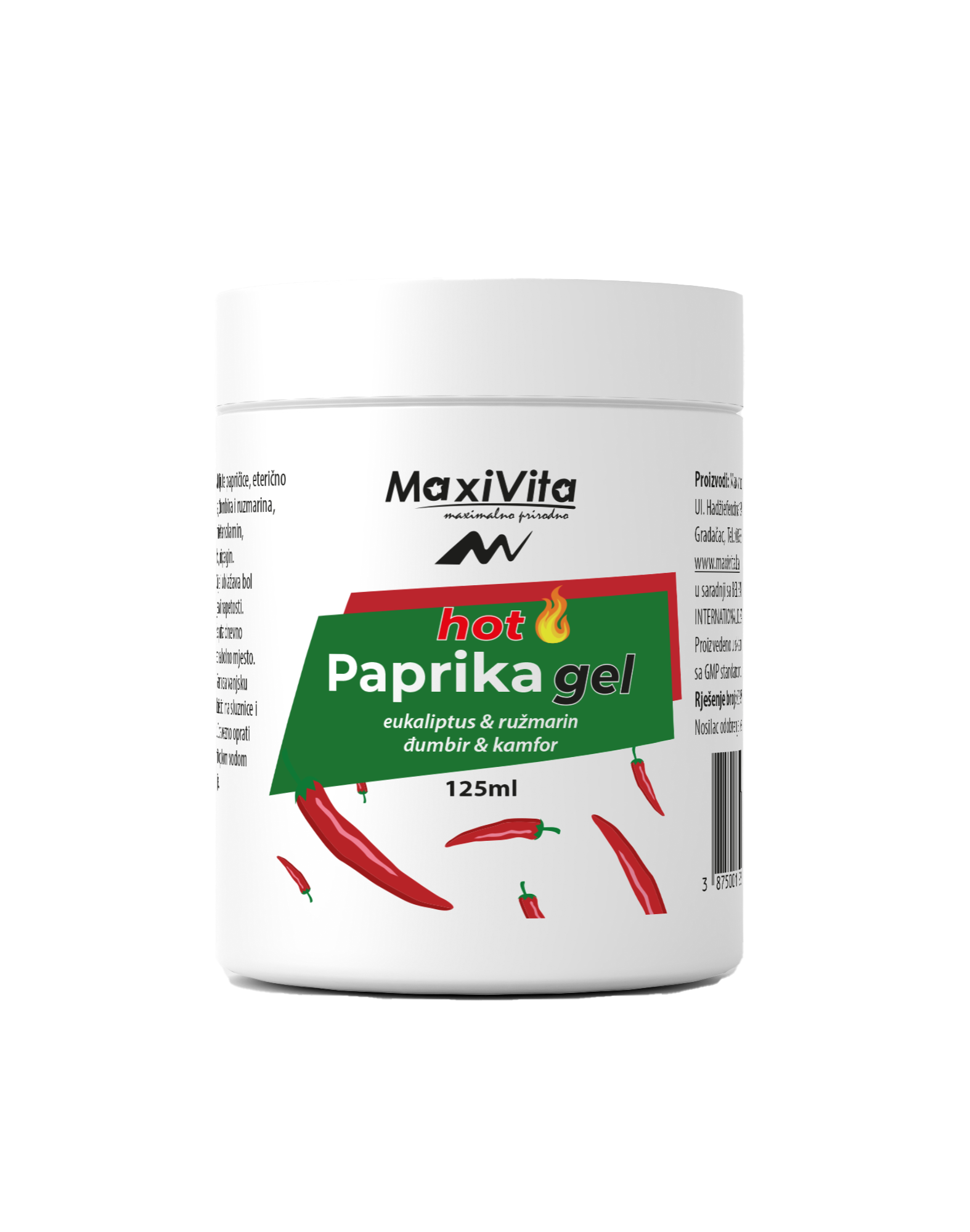 Paprika gel hot sa eteričnim uljem eukaliptusa. Maxivita – MaxiVita