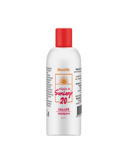 Mlijeko za sunčanje faktor 20 – MaxiVita