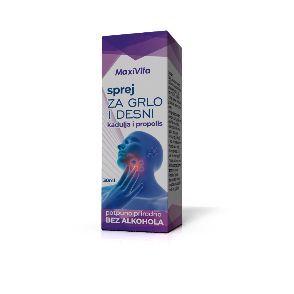 Sprej za grlo i desni na bazi kadulj i propolisa |Maxivita – MaxiVita