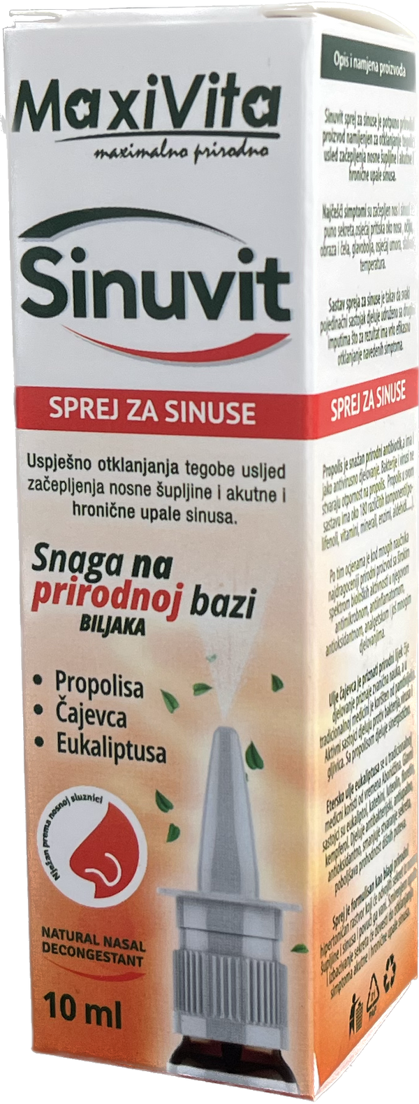 Sinuvit - Sprej za nos protiv upale sinusa| Maxivita – MaxiVita